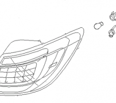 Фонарь правый внешний купить для Kia Sportage III - 924023W010