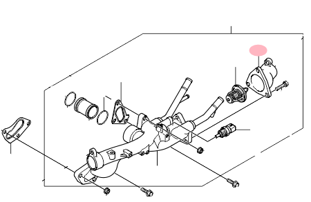 Крышка термостата купить для Kia Mohave - 256313C500