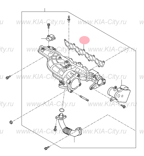 Прокладка впускного коллектора дизель купить для Kia Sorento III Prime ...