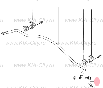 Стойка стабилизатора заднего левая купить для Kia Sorento II - 555302W110