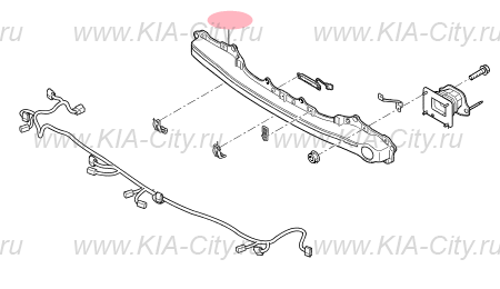 Усилитель бампера заднего купить для Kia Sorento III Prime - 86631C5000